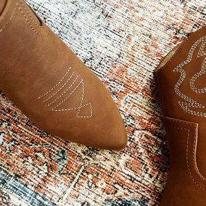 Soda | Shoes | Newcognac Tan Cowboy Cowgirl Western Ankle Boot Booties ...